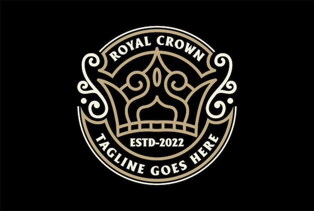 Regal Crest: Royal Crown Emblem Shines with Intricate Design | Jiffy ...