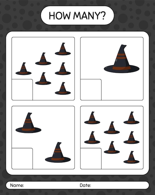 Spooky Witch Hat Collection: Counting and Identifying Hats | Jiffy Designs