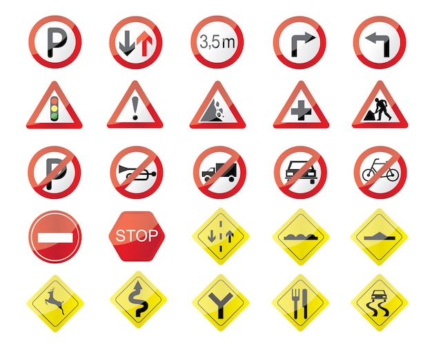 Collection of Various Traffic and Road Signs | Jiffy Designs