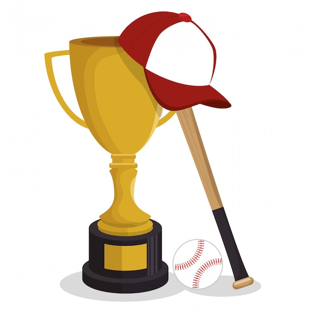 Celebrating the Thrill of Victory: A Trophy and Baseball Cap | Jiffy ...