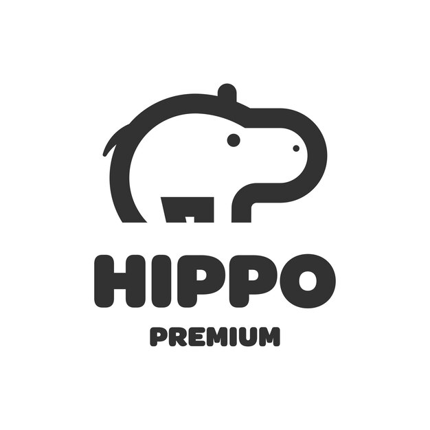 Elegant Hippo Logo with Minimalist Design and Premium Branding | Jiffy ...