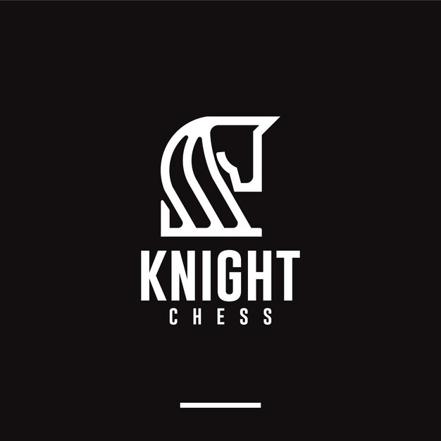 Elegant Knight Chess Logo Design in Minimalist Style | Jiffy Designs