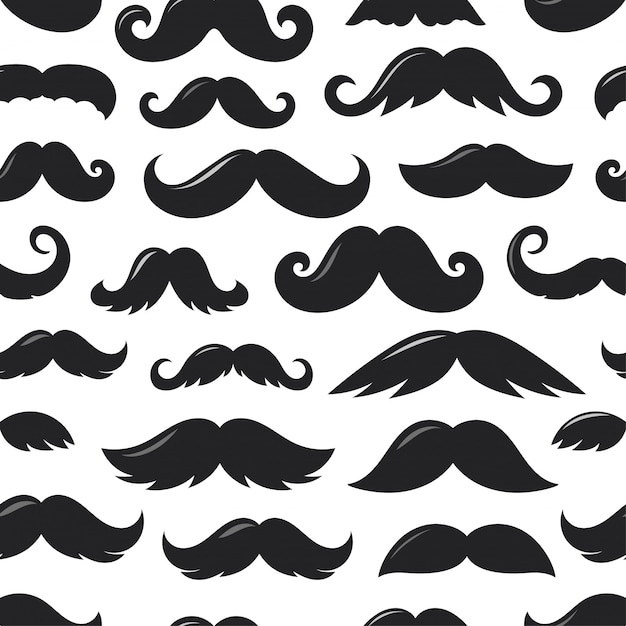 Diverse Collection of Stylish Mustache Silhouettes | Jiffy Designs
