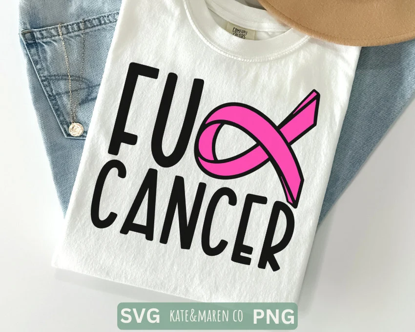 FU Cancer, Breast Cancer Awareness, Pink Ribbon, Funny Cancer Support ...