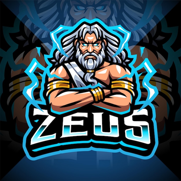 Powerful Zeus Mascot Emblem in Bold, Dynamic Design | Jiffy Designs