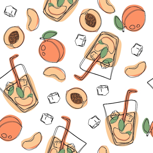 Refreshing Peach Mocktail Collection with Tropical Garnishes | Jiffy ...