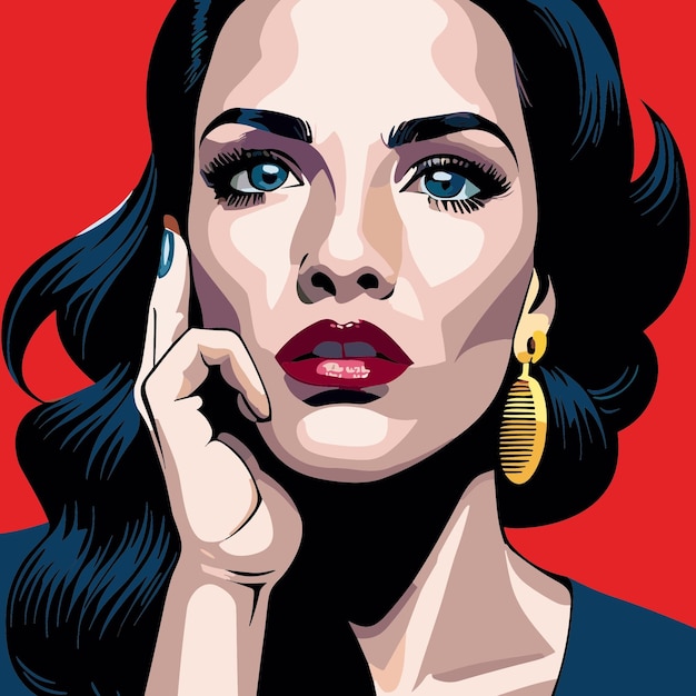 Captivating Gaze: A Striking Pop Art Portrait | Jiffy Designs