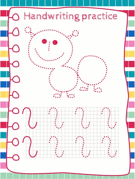 Adorable Handwriting Practice with Cute Puppy Illustration | Jiffy Designs