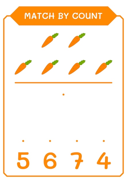 Vibrant Carrot Counting: Match the Quantity | Jiffy Designs