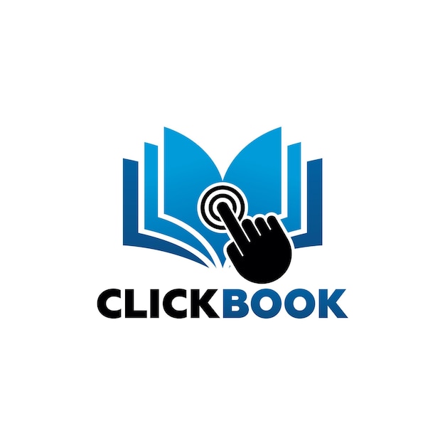 Innovative Clickable Book Logo with Vibrant Blue Tones | Jiffy Designs