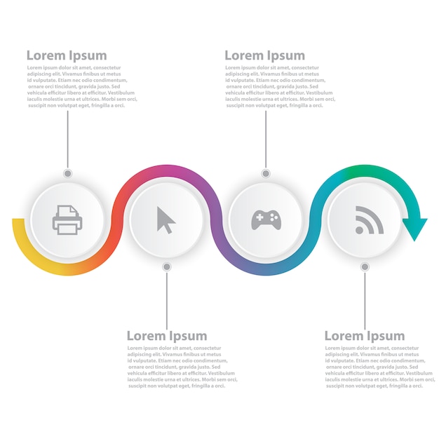 Colorful Circular Infographic with Icons and Descriptive Text | Jiffy ...