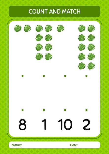 Vibrant Leaf Counting and Matching Activity | Jiffy Designs