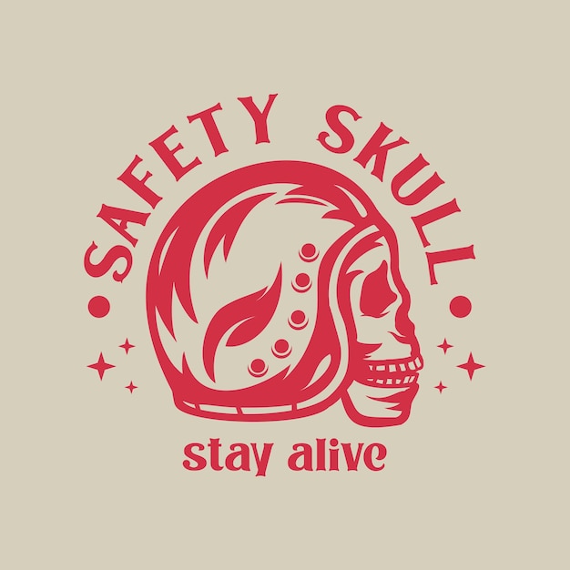 Vibrant Skull Emblem with Fiery Motifs and Uplifting Slogan | Jiffy Designs