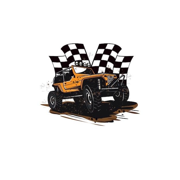 Thrilling Off-Road Adventure: Rugged Buggy Races Past Checkered Flags ...