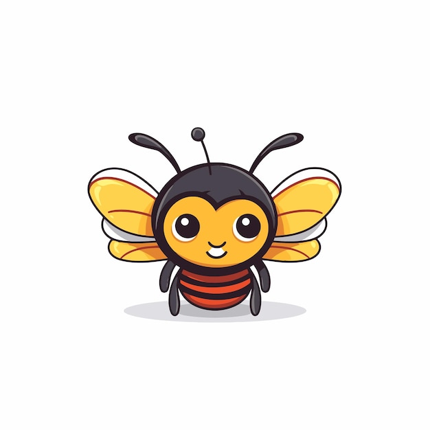 Adorable Cartoon Bee: A Charming Insect Illustration | Jiffy Designs