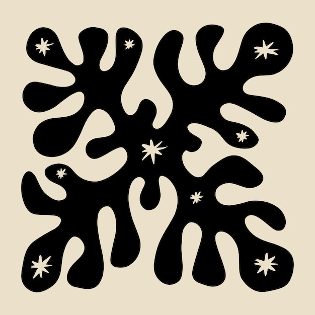 Captivating Cosmic Silhouette: Celestial Shapes in Monochrome | Jiffy Designs