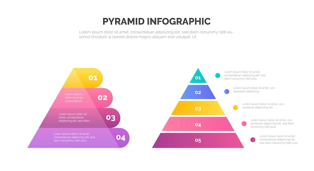 Vibrant Pyramid Infographic with Numbered Sections | Jiffy Designs
