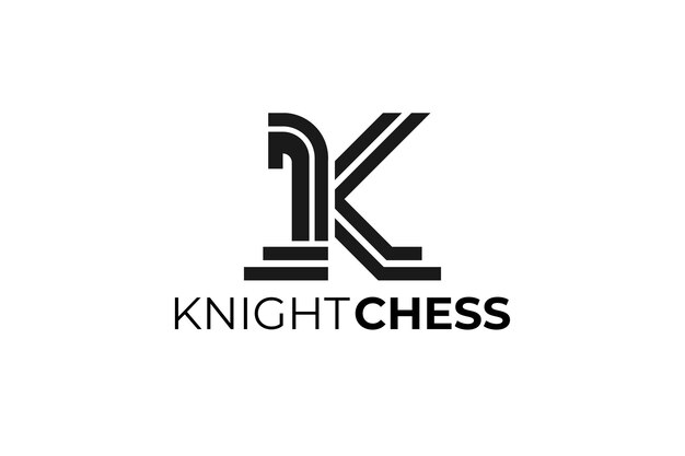 Iconic Knight Chess Logo with Elegant Typographic Design | Jiffy Designs