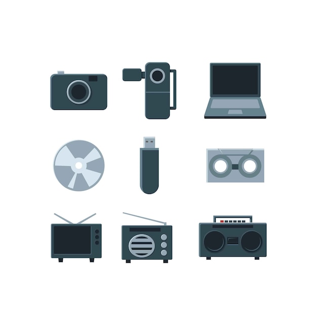 Iconic Gadgets: A Minimalist Collection of Modern Tech Devices | Jiffy ...