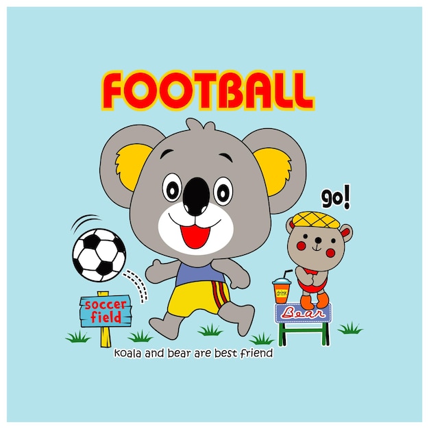 Adorable Koala Cheering On Soccer Players | Jiffy Designs