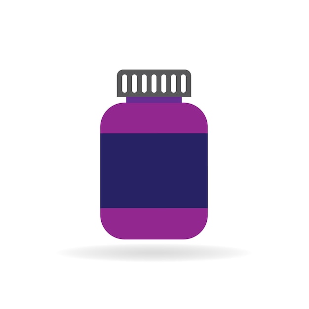 Vibrant Purple Medicine Bottle with Lid | Jiffy Designs