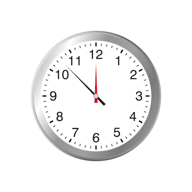 Classic Analog Wall Clock Showing Five Minutes to Three | Jiffy Designs