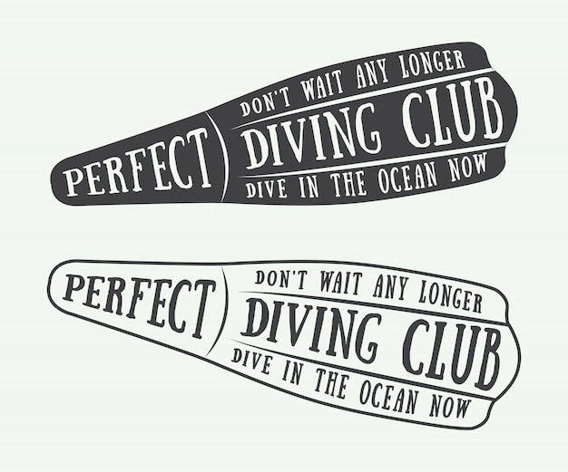 Vintage-Inspired Diving Club Logo with Motivational Slogan | Jiffy Designs