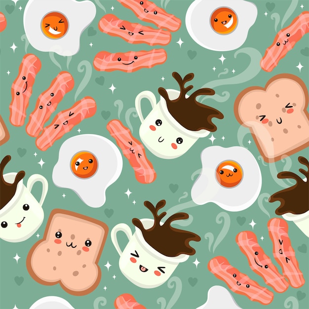 Delightful Breakfast Collection of Cheerful Food Icons | Jiffy Designs