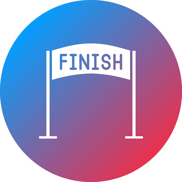 Vibrant Finish Line Graphic in Gradient Colors | Jiffy Designs