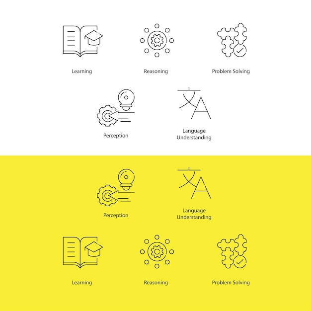 Vibrant Geometric Symbols Representing Learning and Understanding ...