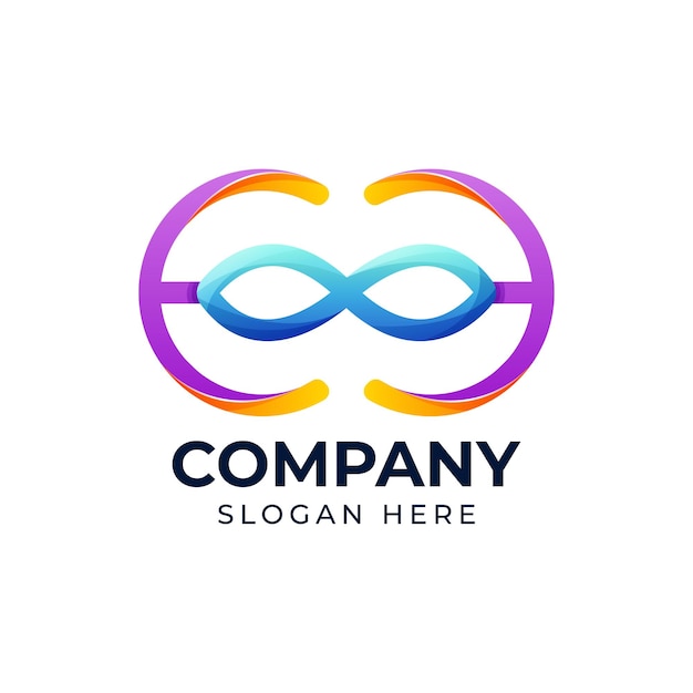 Vibrant Infinity Symbol with Overlapping Arches and Curves | Jiffy Designs