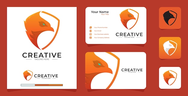 Versatile Orange Eagle Logo and Branding Collection | Jiffy Designs