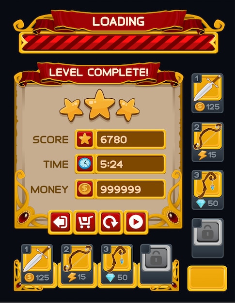 Vibrant Retro Game Interface with Striking Visuals and Metrics | Jiffy ...