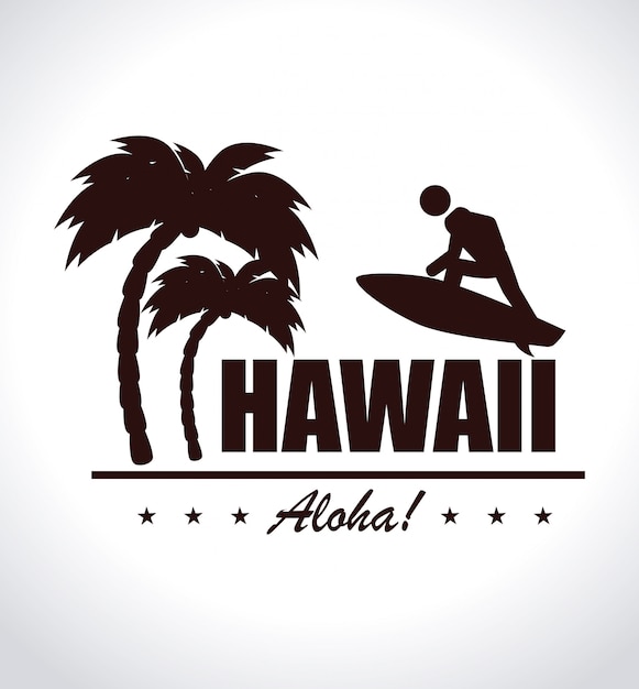 Iconic Hawaiian Surf Scene with Aloha Spirit | Jiffy Designs