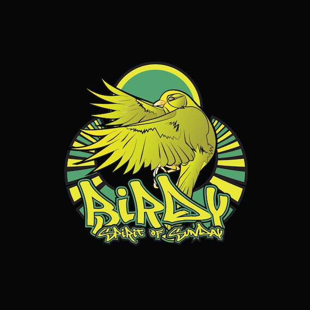 Vibrant Bird Emblem with Stylized Typography | Jiffy Designs