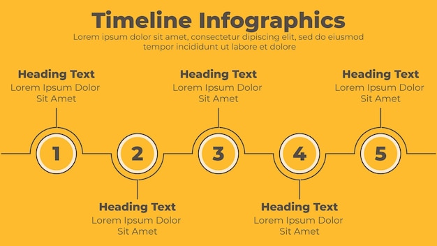 Vibrant Timeline Infographic with Numbered Circular Markers | Jiffy Designs