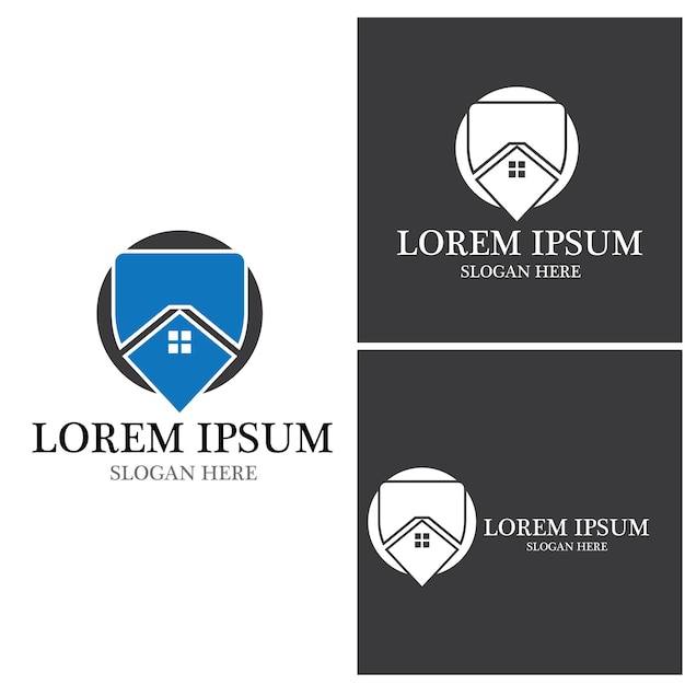 Minimalist House Logos with Geometric Shapes and Slogan | Jiffy Designs