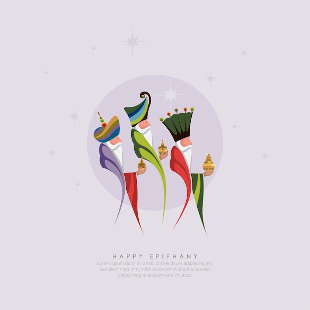 Vibrant Epiphany Celebration with Stylized Figures and Symbols | Jiffy ...