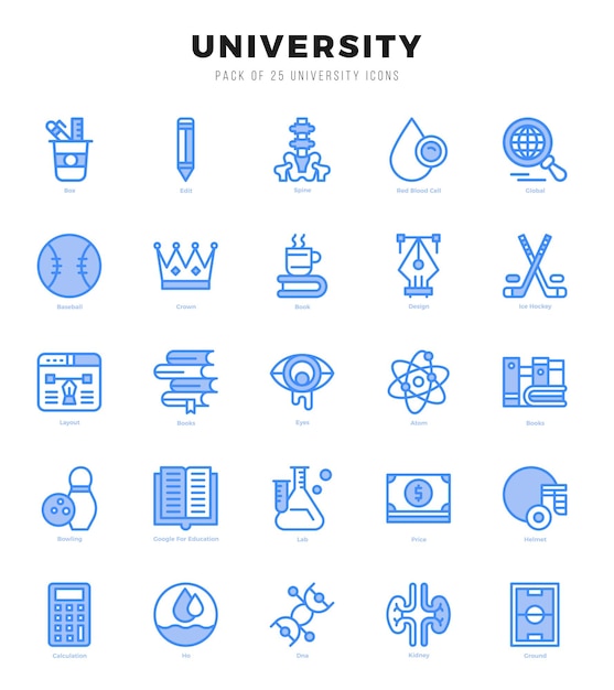 Diverse University Icons Depicting Academic Symbols and Tools | Jiffy ...