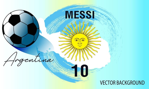 Vibrant Soccer Star Messi Shines in Argentina's Iconic Sun Emblem ...