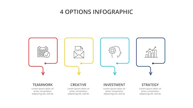 Colorful Infographic with Four Distinct Visual Elements | Jiffy Designs