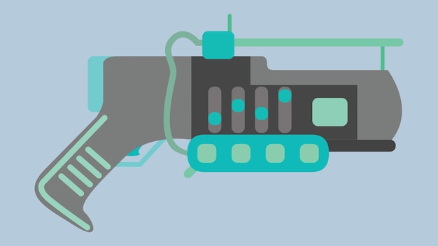 Futuristic Blaster Gun with Vibrant Geometric Shapes | Jiffy Designs