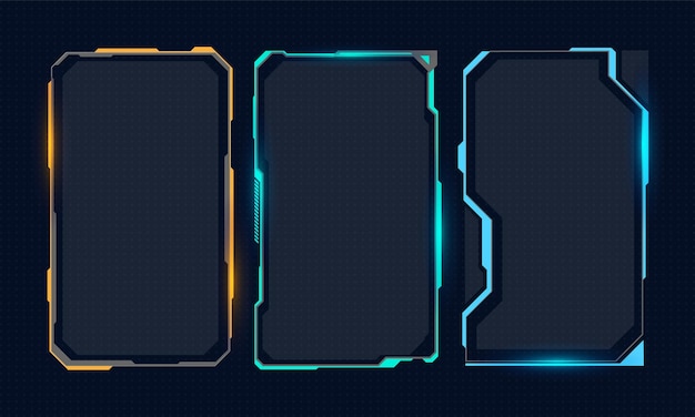 Futuristic Sci-Fi Frames with Neon Accents | Jiffy Designs