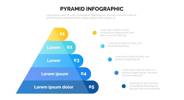 Vibrant Pyramid Infographic with Informative Numbered Sections | Jiffy ...