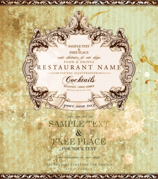 Elegant Vintage Restaurant Menu Frame with Ornate Flourishes | Jiffy ...