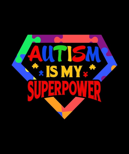 Vibrant Autism Awareness Superhero Symbol with Colorful Shapes | Jiffy ...