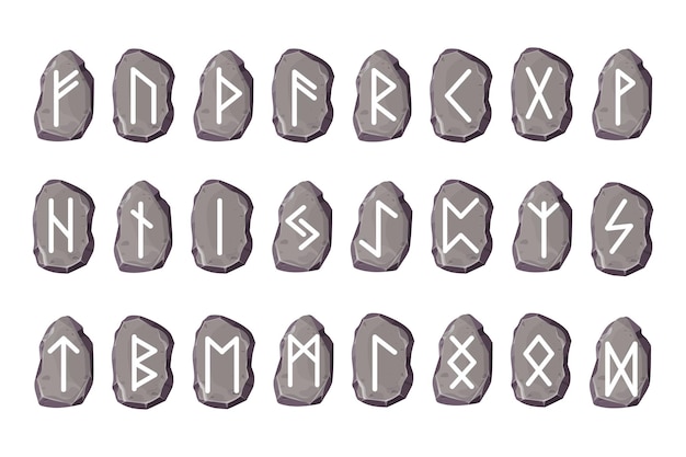 Runic Alphabet Collection - Carved Stone Runes | Jiffy Designs