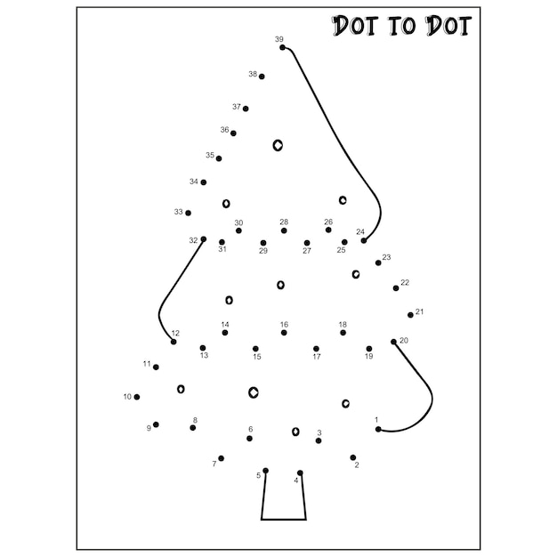 Whimsical Dot-to-Dot Christmas Tree Illustration | Jiffy Designs