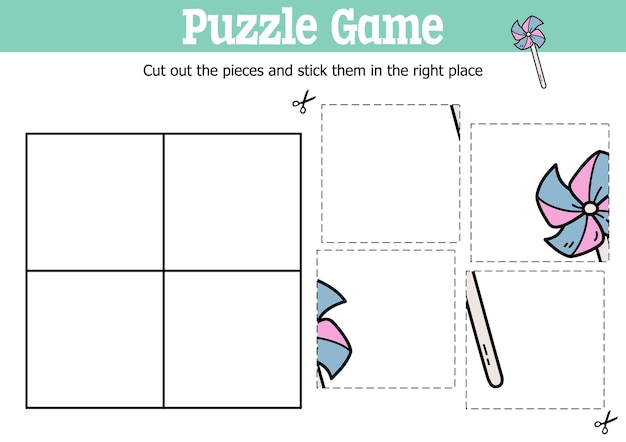 Vibrant Pinwheel Puzzle Game for Kids | Jiffy Designs