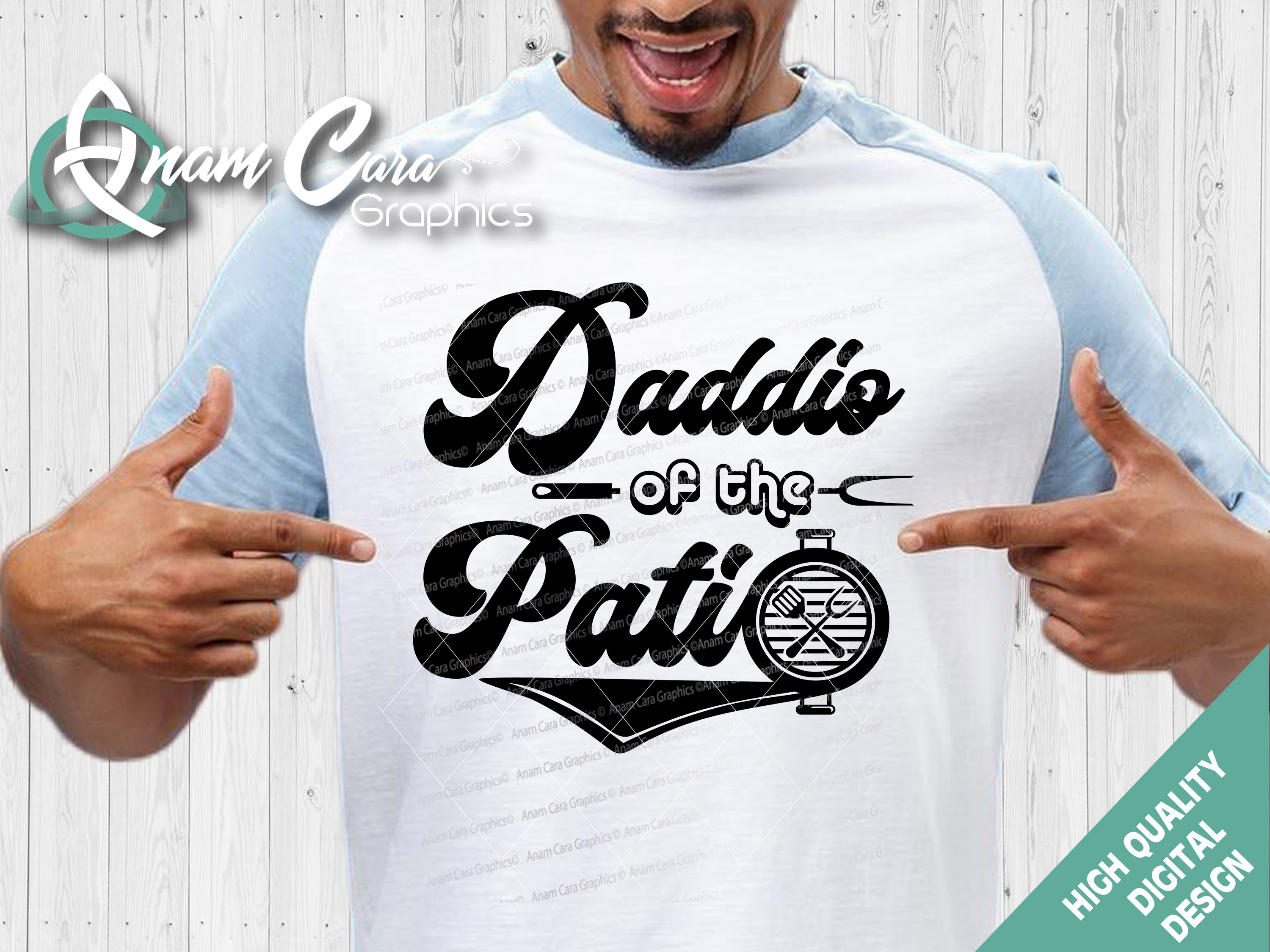 'Daddio of the Patio' Retro-Inspired Typography with Barbecue Grill ...